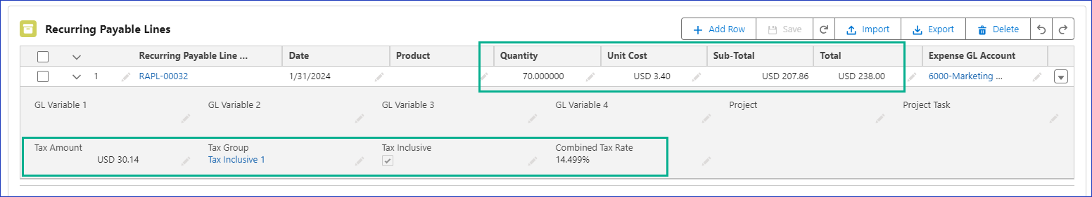 Recurring Payables – Accounting Seed Knowledge Base