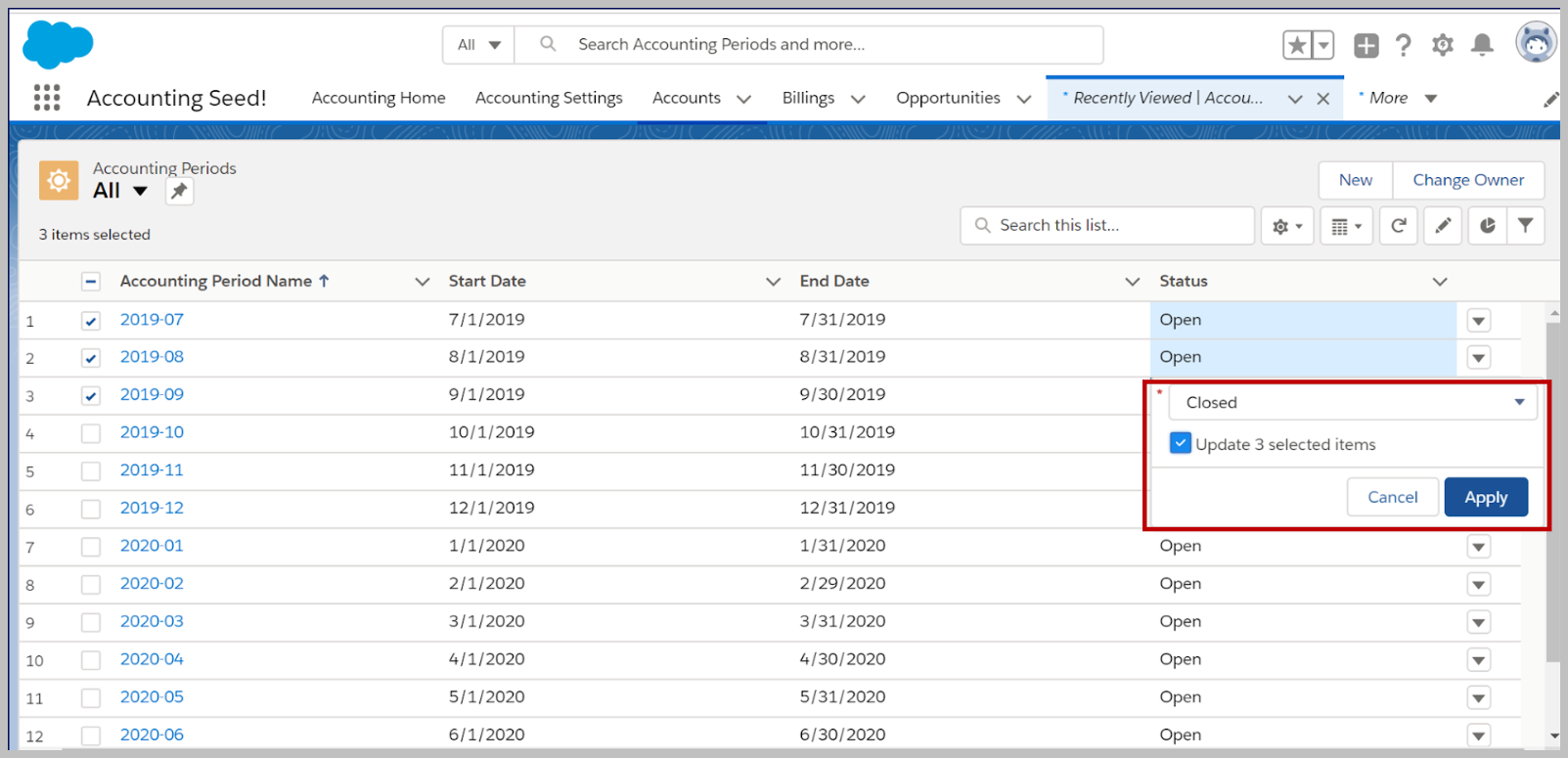 Open and Close Accounting Periods – Accounting Seed Knowledge Base