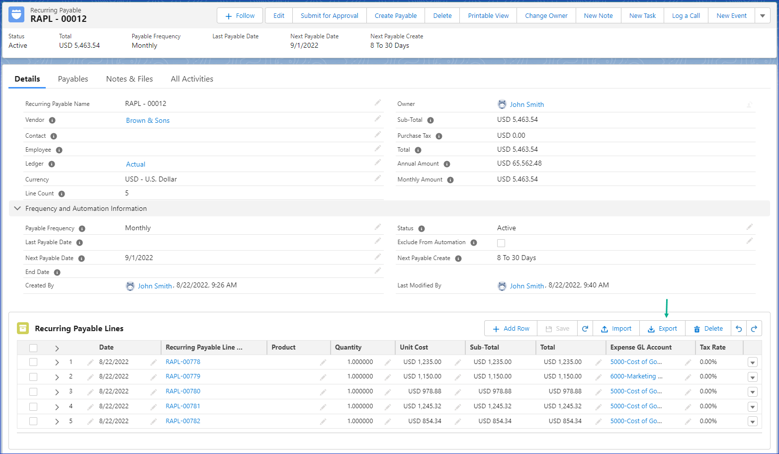 Recurring Payables – Accounting Seed Knowledge Base